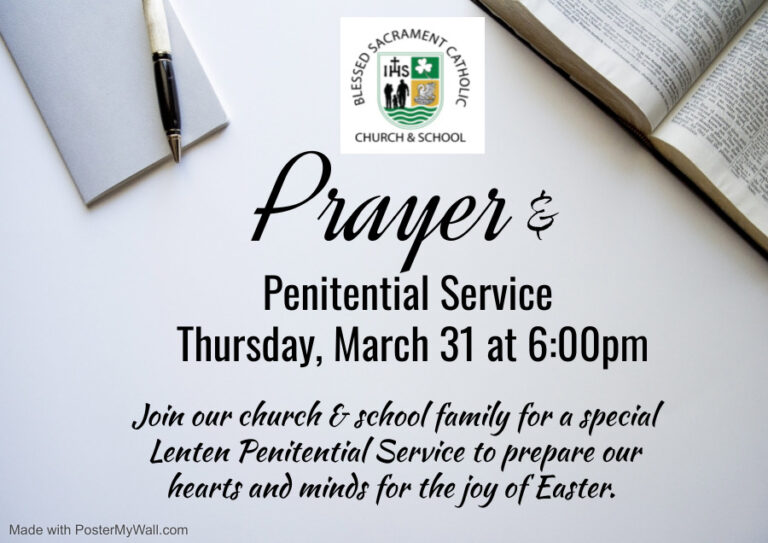 Lenten Penitential Service - Blessed Sacrament Catholic Church