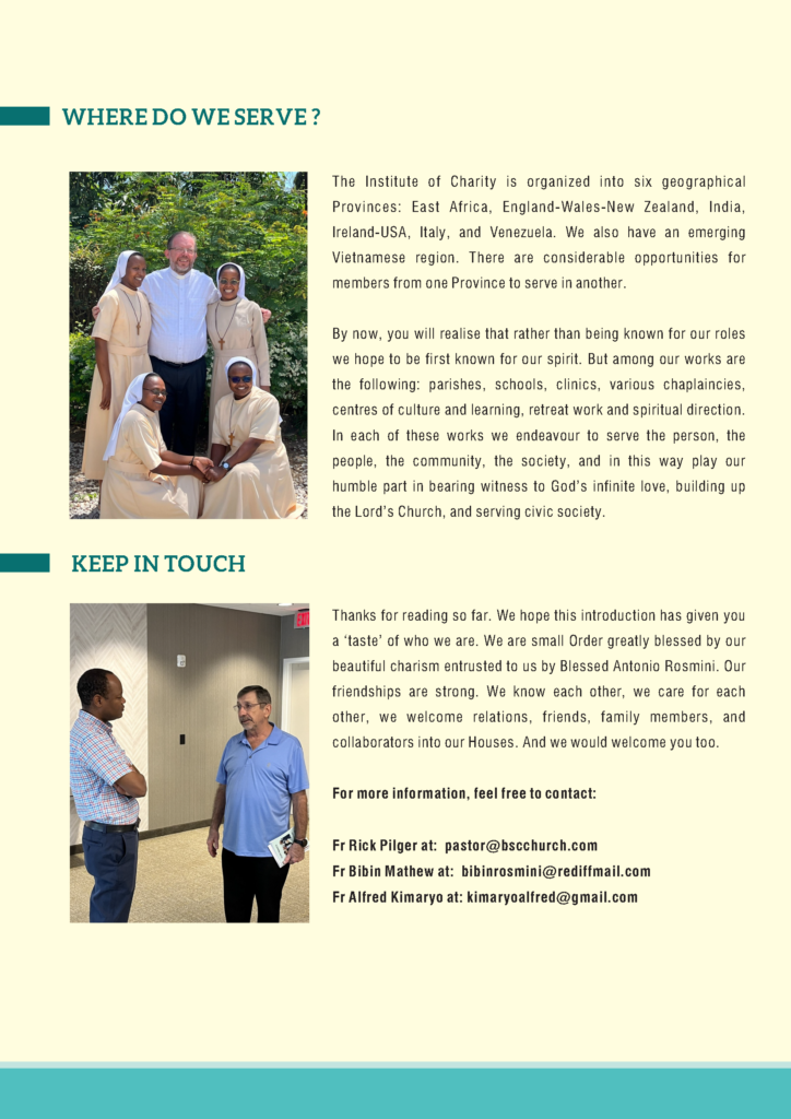 Introduction to the Rosminians - Blessed Sacrament Catholic Church